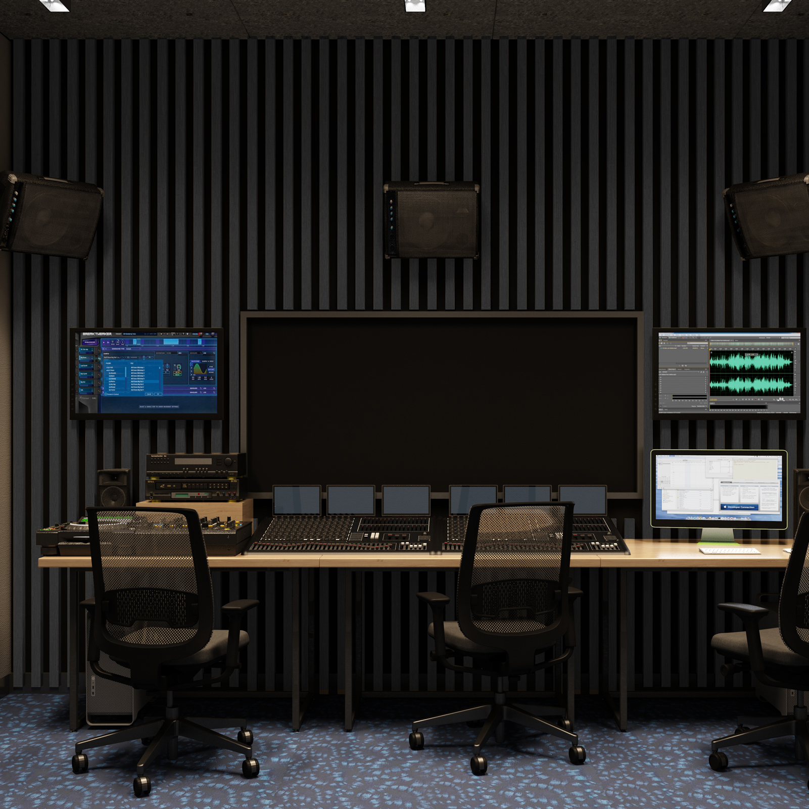 A31733GO04-Pack 12" x 93" Soundproof Wood Slat Panels, 31 sq.ft ...