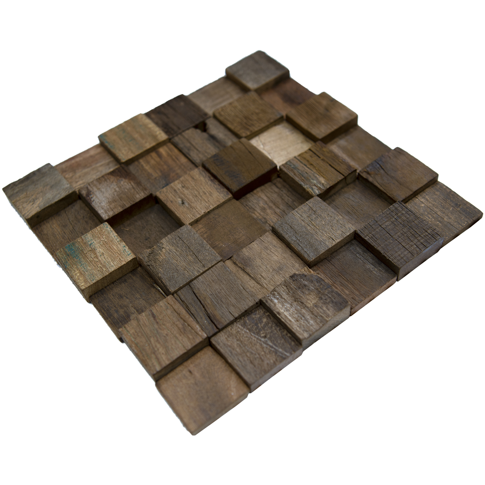 Reclaimed Wood Wall Tile Ancient Boat Wood Panels, Set of 11