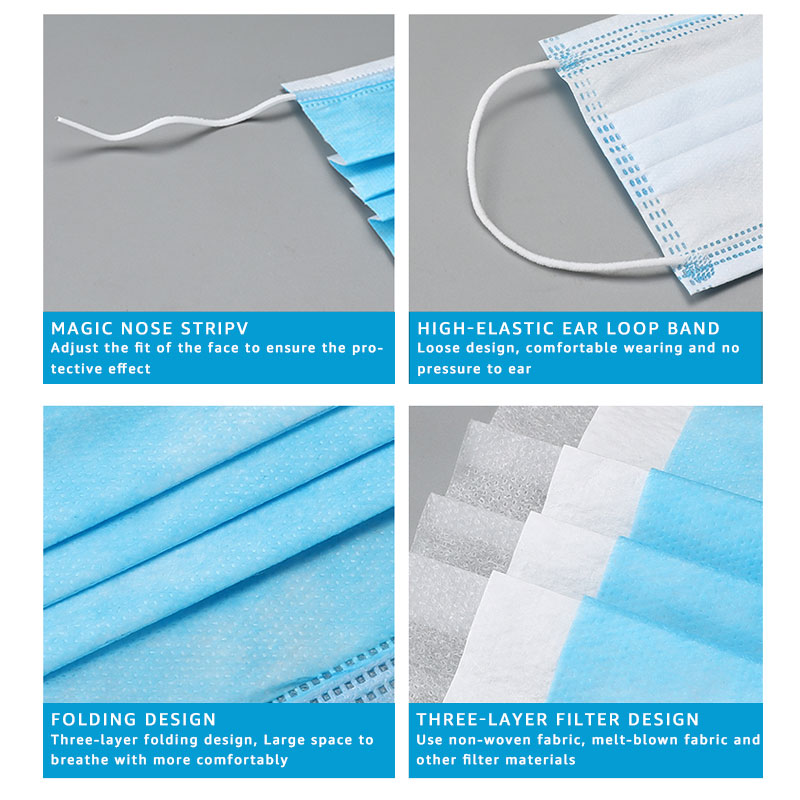 [2500 PCS] Disposable Protective Mask - 3 ply Earloop, Non-medical