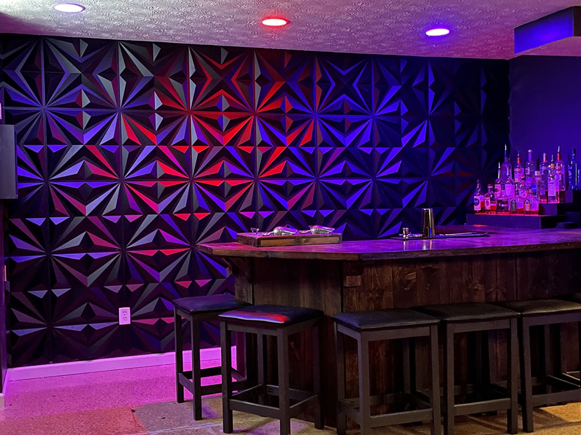 Pack of 12 Star Textured Wall Panels 3D Textured Wall Tiles 32.29 Sq.Ft