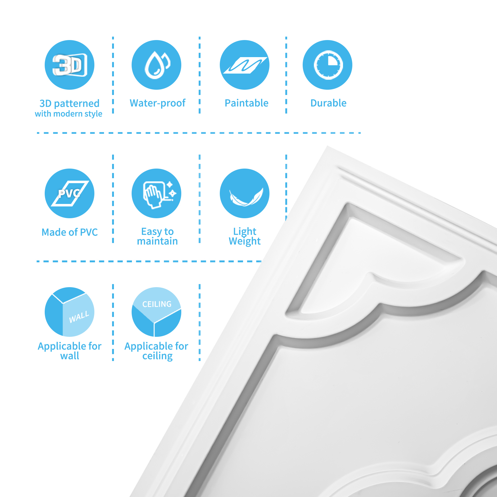 Art3d 12-Pack Drop Ceiling Tiles 2x4 Ft, Decorative PVC Ceiling ...