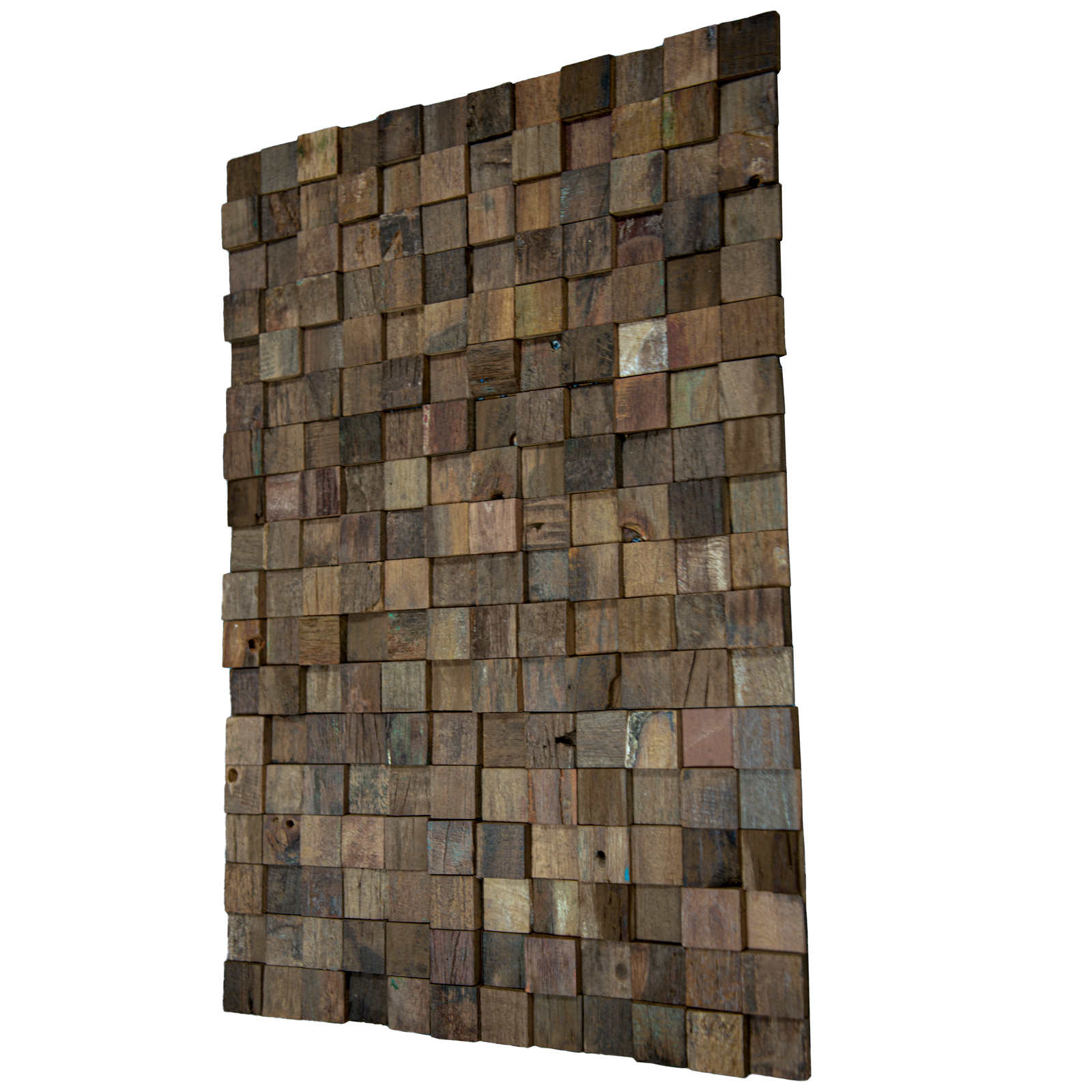 Reclaimed Wood Wall Tile Ancient Boat Wood Panels, Set of 11