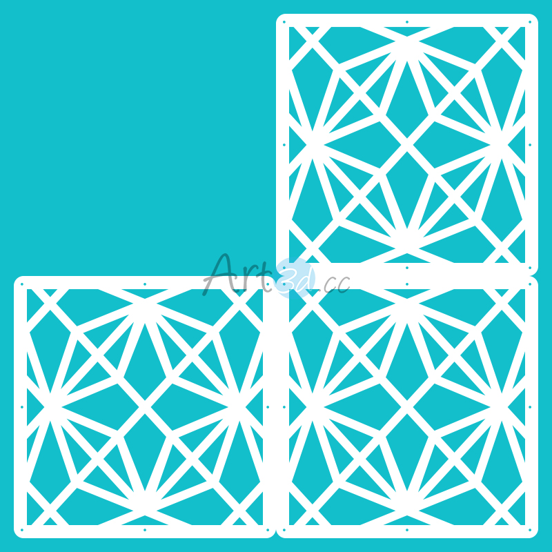 Routed Plywood Grille Partition Decorative Hang Grille 18 Panels