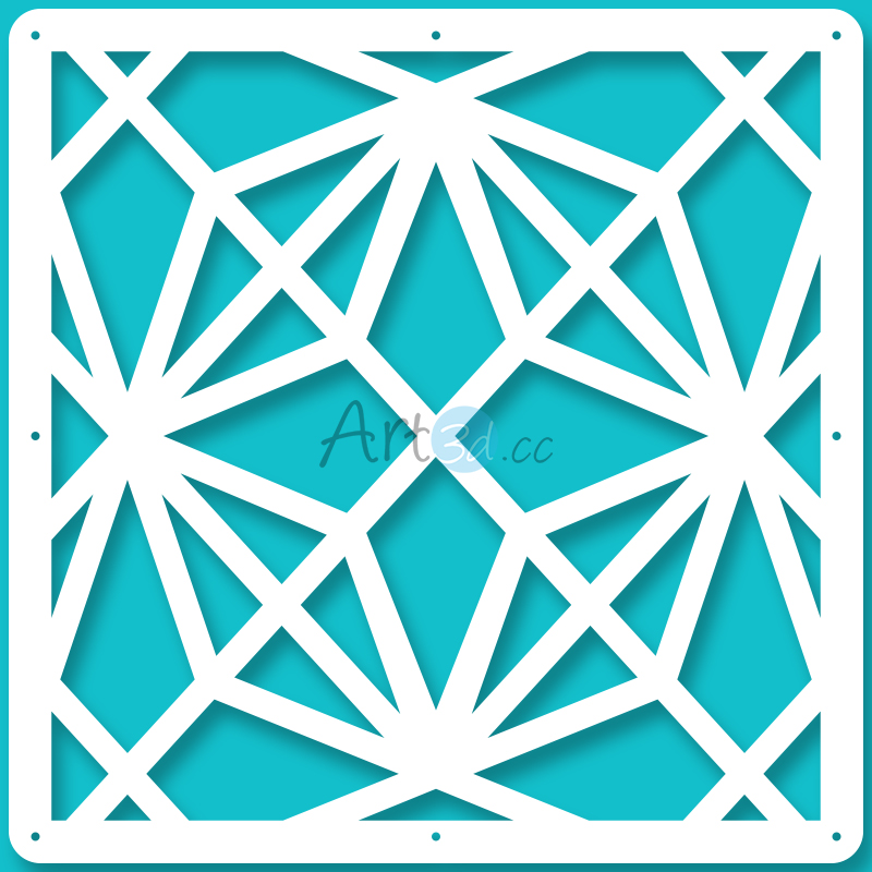 Routed Plywood Grille Partition Decorative Hang Grille 18 Panels