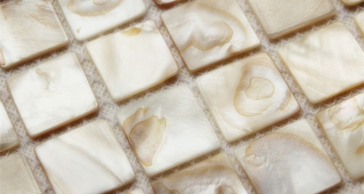 Decorative Mosaic Tile Colorful River Bed Natural Pearl Shell Tile