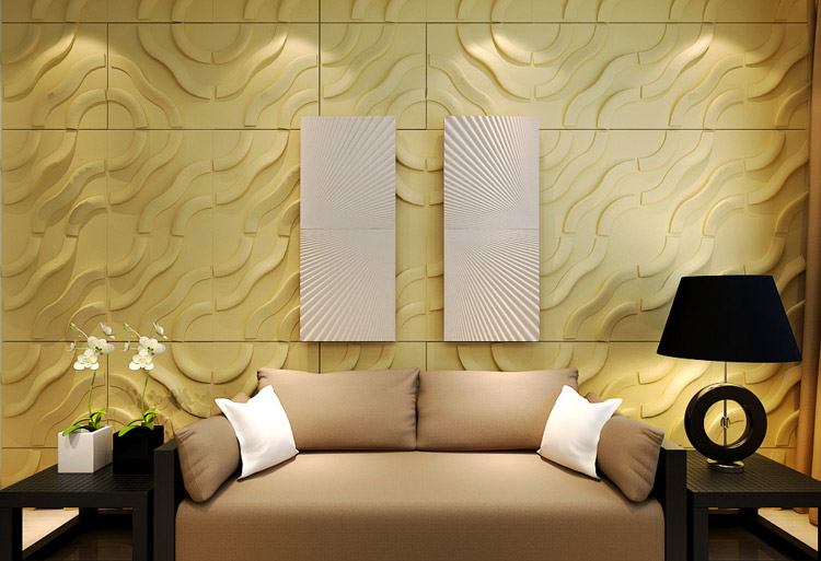 3 Dimensional Wall Tiles Plant Fiber Material (set of 44) 4 m² or 43 Sq.Ft