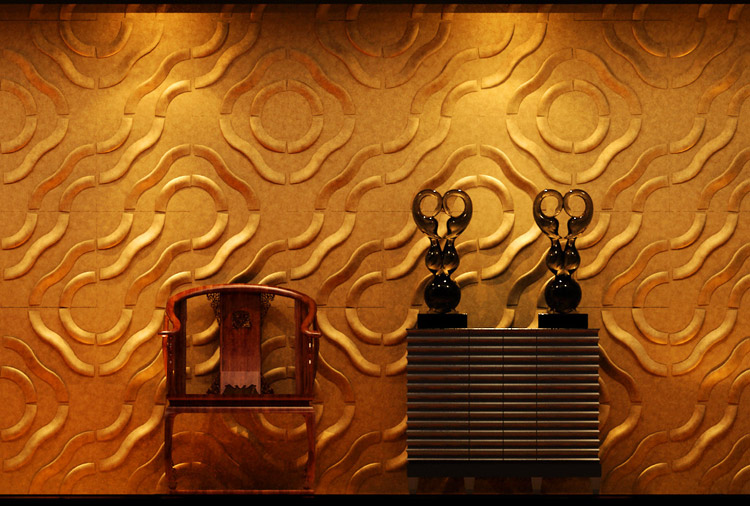 3 Dimensional Wall Tiles Plant Fiber Material (set of 44) 4 m² or 43 Sq.Ft