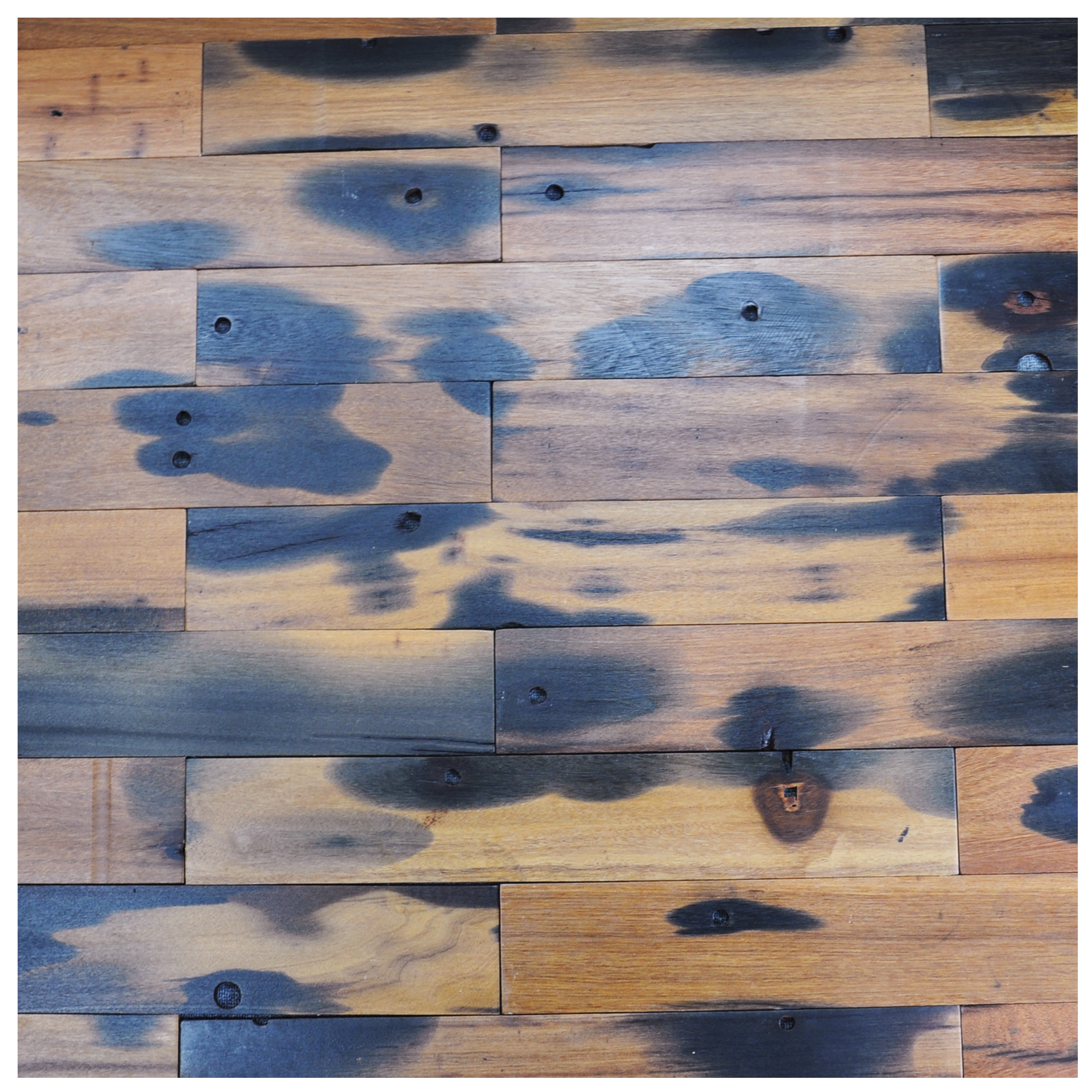 Reclaimed Boat Wood Tiles 4"x24" Interior Wood Plank, Set of 40